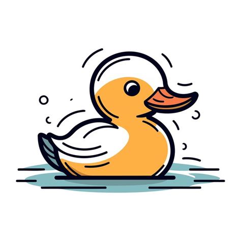 Icône De Canard En Caoutchouc Illustration Vectorielle Dun Canard En