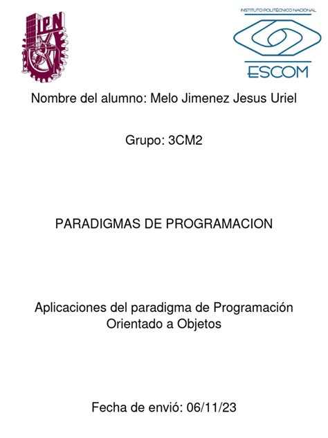 Aplicaciones Del Paradigma De Programación Orientado A Objetos Pdf Aplicación Web Java
