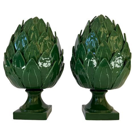 Pair Of Big White Artichokes For Sale At 1stdibs