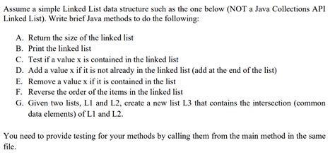 Solved Assume A Simple Linked List Data Structure Such As
