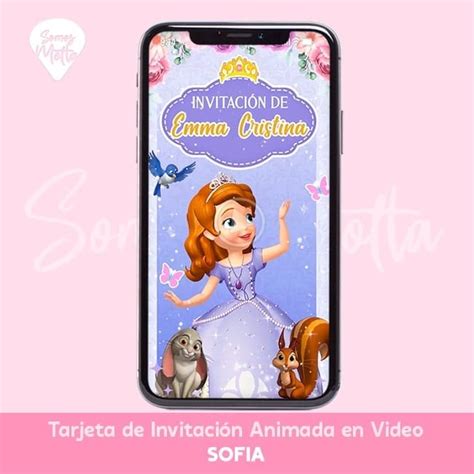 Tarjeta De InvitaciÓn Princesa Sofia Somos Motta