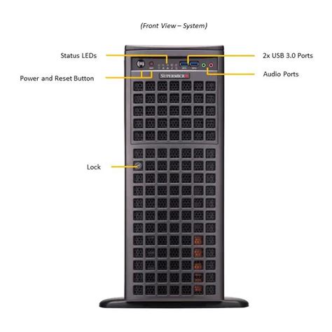 Supermicro Sys 740gp Tnrbt Gpu 4u Full Tower Barebone Dual Intel Xeon Scalable Processors 3rd