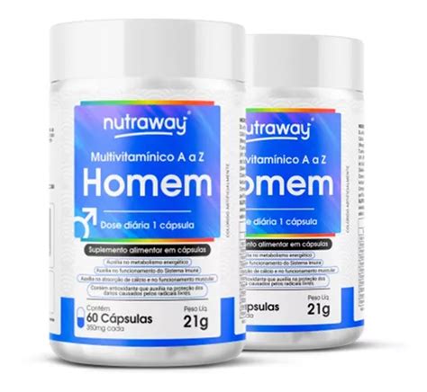 Kit Multivitam Nico Homem Nutraway Mg C Psulas Sabor Sem Sabor Mercadolivre