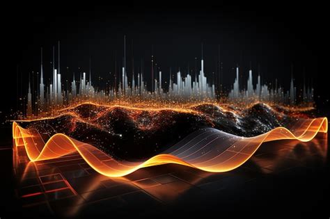 Premium Photo Futuristic Particle Waveform Symphony Dynamic