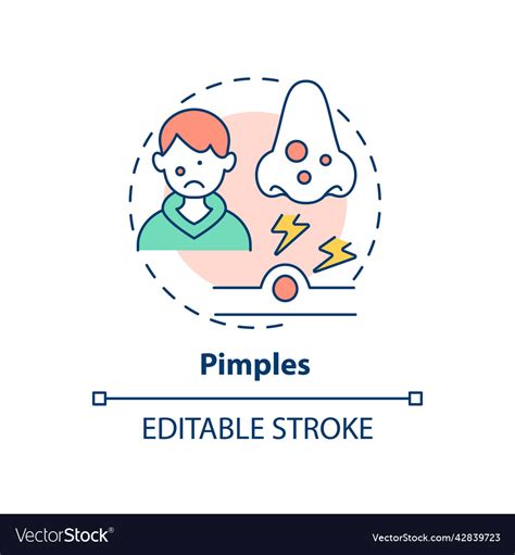 Pimples Concept Icon Royalty Free Vector Image