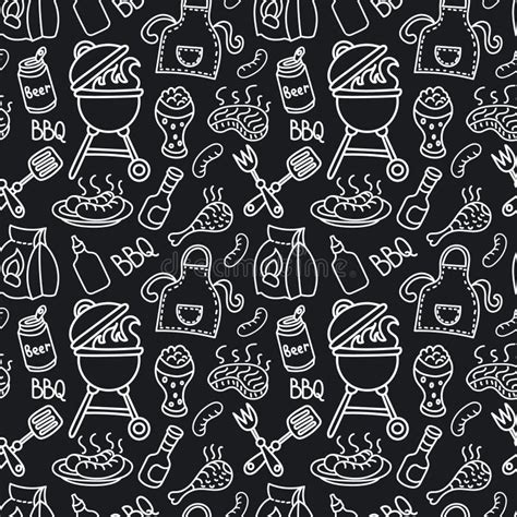 Barbecue Seamless Pattern Stock Vector Illustration Of Vector 147999535