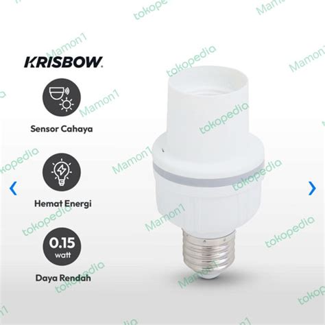 Jual Krisbow Fitting Lampu Sensor Cahayasocket Sensor Otomatis Kota
