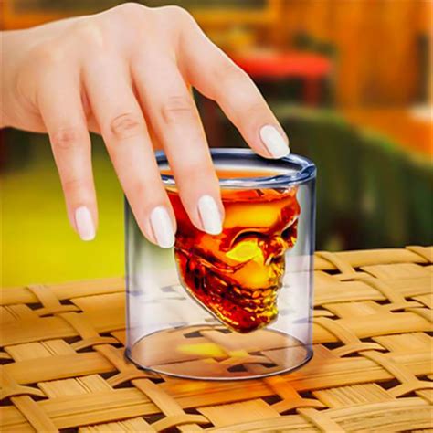 Mua Cốc Thủy Tinh Hai Lớp Trong Suốt Hình Đầu Lâu Cách Nhiệt 25ml75ml