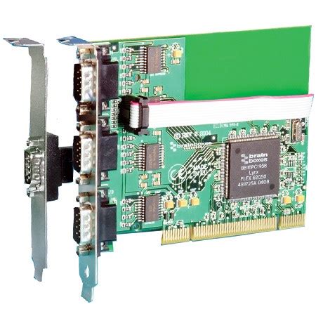 UC 420 4 Port RS232 PCI Serial Port Card 3x9 Pin Ports 1x9 Pin Port Brainboxes