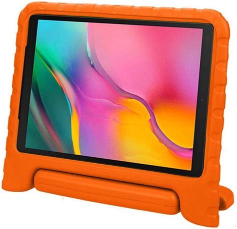 Kinder Tablethoes Met Handvat Oranje Geschikt Voor Samsung Galaxy Tab A