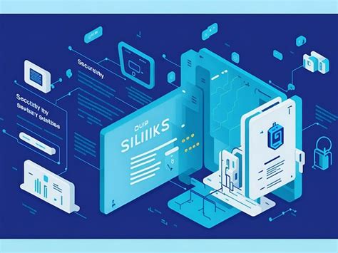Premium AI Image Security Data Protection Concept On Blue Laptop