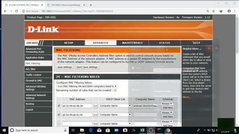 How To Configure Router And Block Mac Address Tesda Css Nc2 Ncii