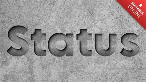 Status Stone Engraved Text Effect Generator