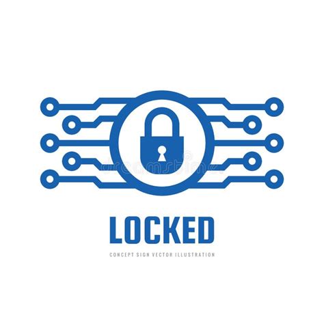 安全锁 — 概念商业标识向量设计 锁定图标 现代科技标志 网站病毒防护 向量例证 插画 包括有 计算机 拒绝 157680660