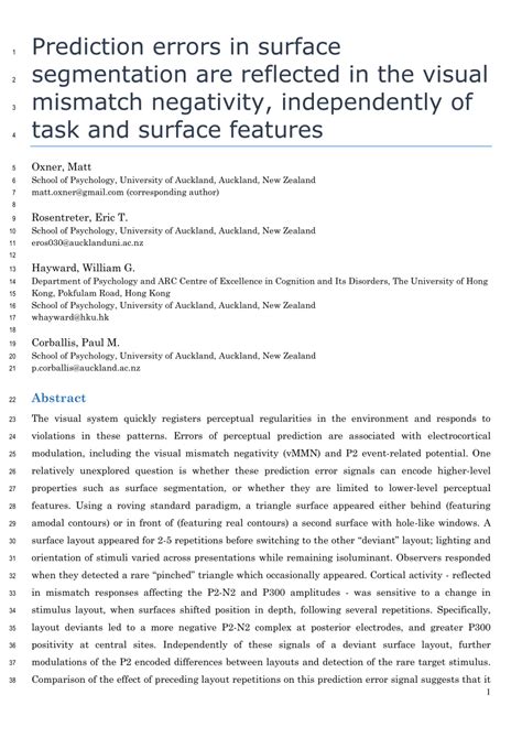 Pdf Prediction Errors In Surface Segmentation Are Reflected In The