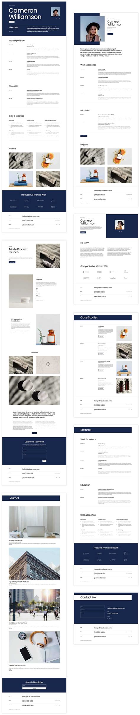 Get A Free Business Cv Layout Pack For Divi