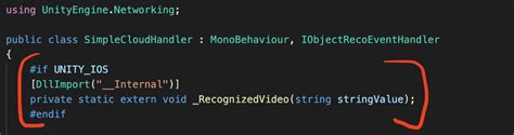 Ios Exporting Functions From Unity To Xcode Stack Overflow