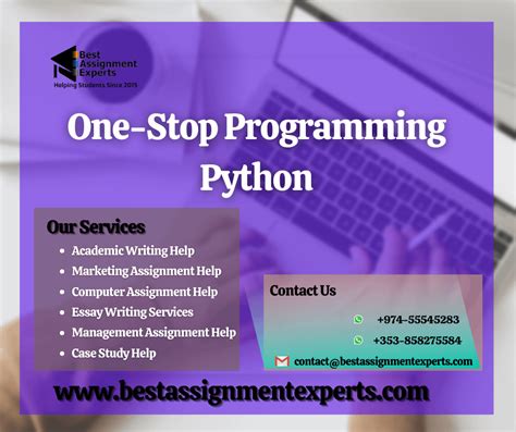 One Stop Programming Python Rassignmentwritinghelp