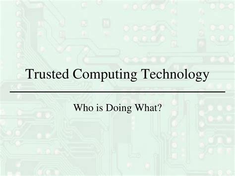 PPT Trusted Computing PowerPoint Presentation Free Download ID