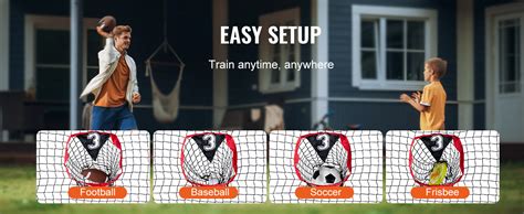 Vevor 6 X 6 Ft Football Trainer Throwing Net Training Throwing Target