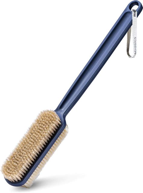 Amazon MainBasics Back Scrubber For Shower Long Handle Dual Sided Brush For Body Wash