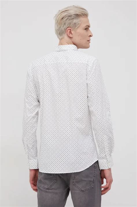 Рубашка Premium by Jack&Jones мужская цвет белый slim классический ...