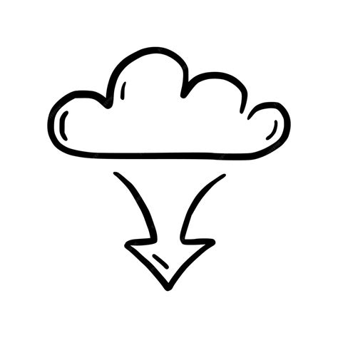 Premium Vector Doodle Data Server Download Cloud