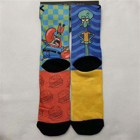 Squidward And Mr Krabs Socks Novelty Socks New Depop