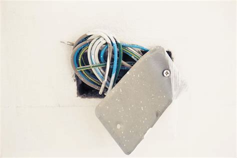 Unfinished Power Socket On The Wall Premium Ai Generated Image