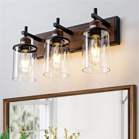 Old Farmhouse Bathroom Light Fixtures Nathan James Frank Black Wall