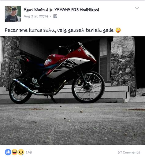 Yamaha R Pakai Ban Cacing Tanpa Rem Depan Alasan Pacarnya Kurus Josss KobaYogas