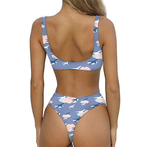 Cool And Super Airplanes Vol2 Designed Women Sexy Bikini Set Swimsuit