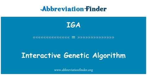 IGA Definición Algoritmo genético interactivo Interactive Genetic