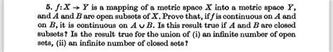 solved f x→y ﻿is a mapping of a metric space x ﻿into a