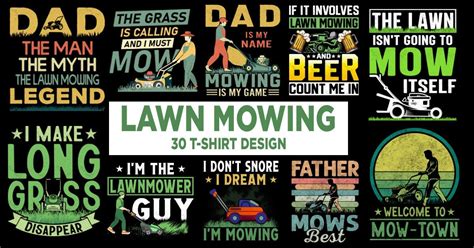 Lawn Mowing T Shirt Design Bundle Bundle · Creative Fabrica
