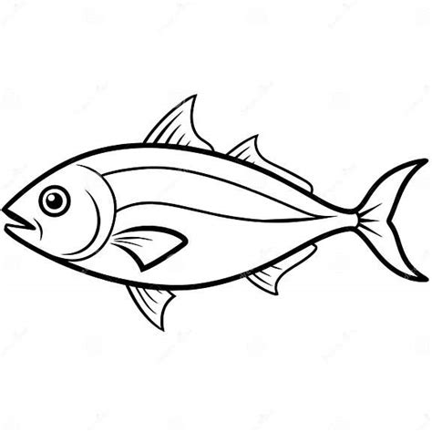 Amberjack Fish Looks Icon Vector Illustration Stock Vector