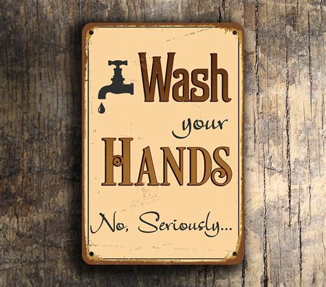 Wash Your Hands Bathroom Sign
