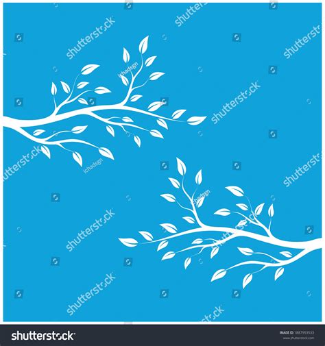 Tree Branch Vector Logo Design Template Stock Vector Royalty Free