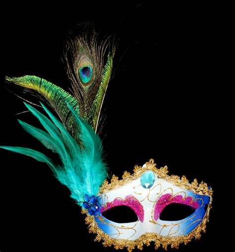 Download Peacock Feathered Masquerade Mask