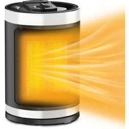 Radiateur soufflant en Céramique 1500W blanc noir