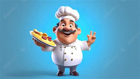 Fondo Divertido Artista Culinario Dibujo D Para Power Point Y