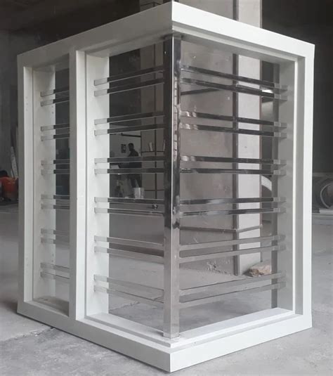 White And Silver Powder Coated Mild Steel Corner Window Frame Modern At Rs 115 Running Feet In