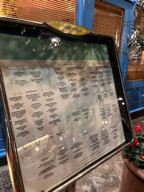 Menu At Signor Sassi Restaurant London