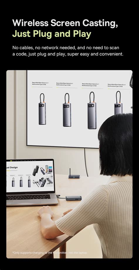 Baseus 4k Wireless Hdmi Compatible Video Transmitter And Receiver 5g Extender Kit Display Adapter