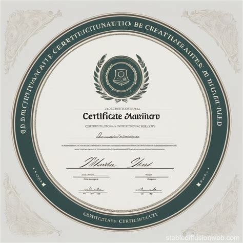 Design Certificate Prompts Stable Diffusion Online