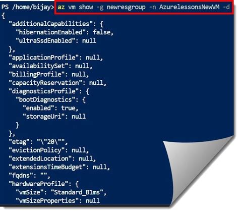 Az Vm Show Azure Lessons