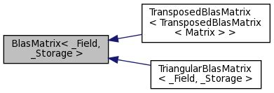 Linbox Blasmatrix Class Template Reference
