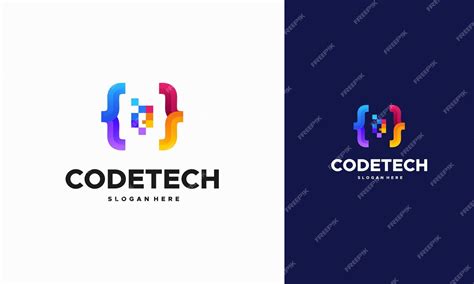 premium vector modern coding logo designs concept vector programmer