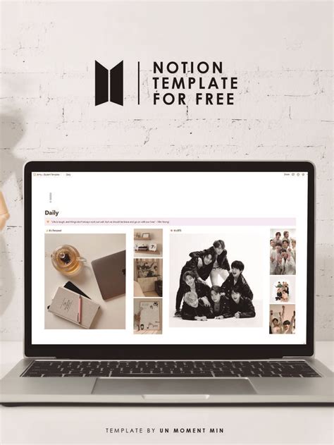 Notion Template Free Bts Notion Notion Template Bts Concert Bts