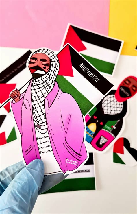 Palestine Flag Sticker Pack9 Pieces Hijabi Stickers Etsy Uk